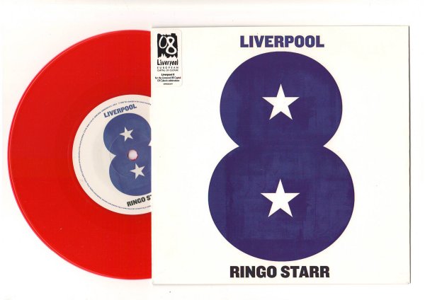 RINGO STARR - LIVERPOOL 8 / FOR LOVE (2008) * EU * 7" SINGLE (RED VINYL)