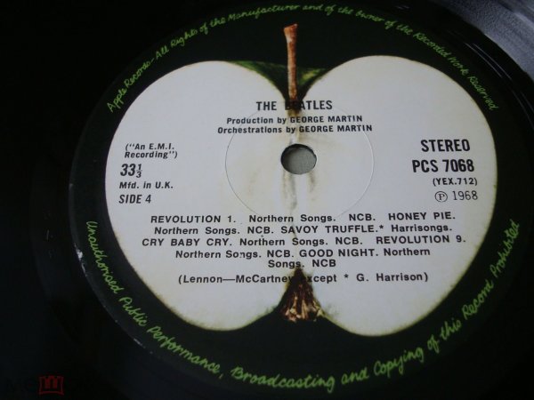 The Beatles -White Album Apple Records UK Poster 4 Foto NM