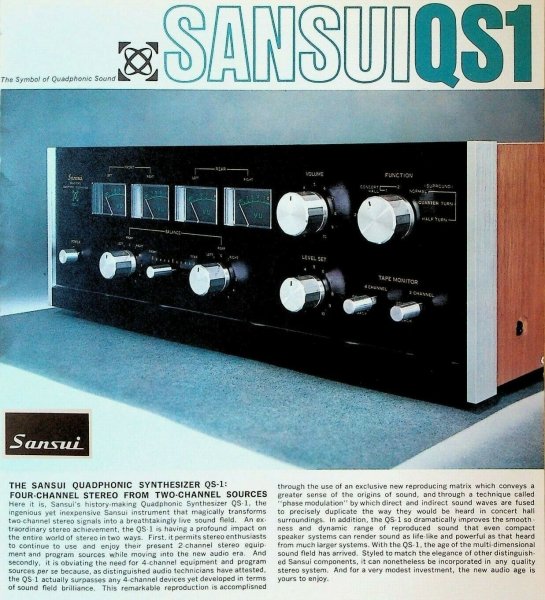 SANSUI QS-1 ☆ Mega Rare Audio 4-Channel Analog Preamp☆©1970☆☆Japan NM
