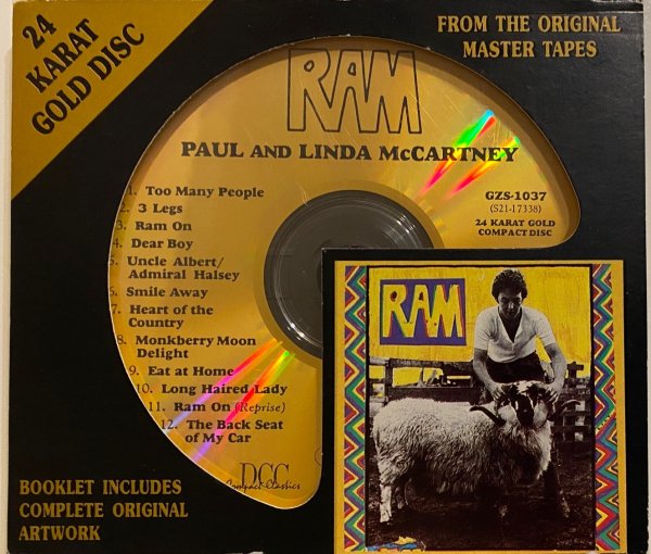 Paul and Linda McCartney – Ram 24 Karat Gold CD DCC Compact Classics